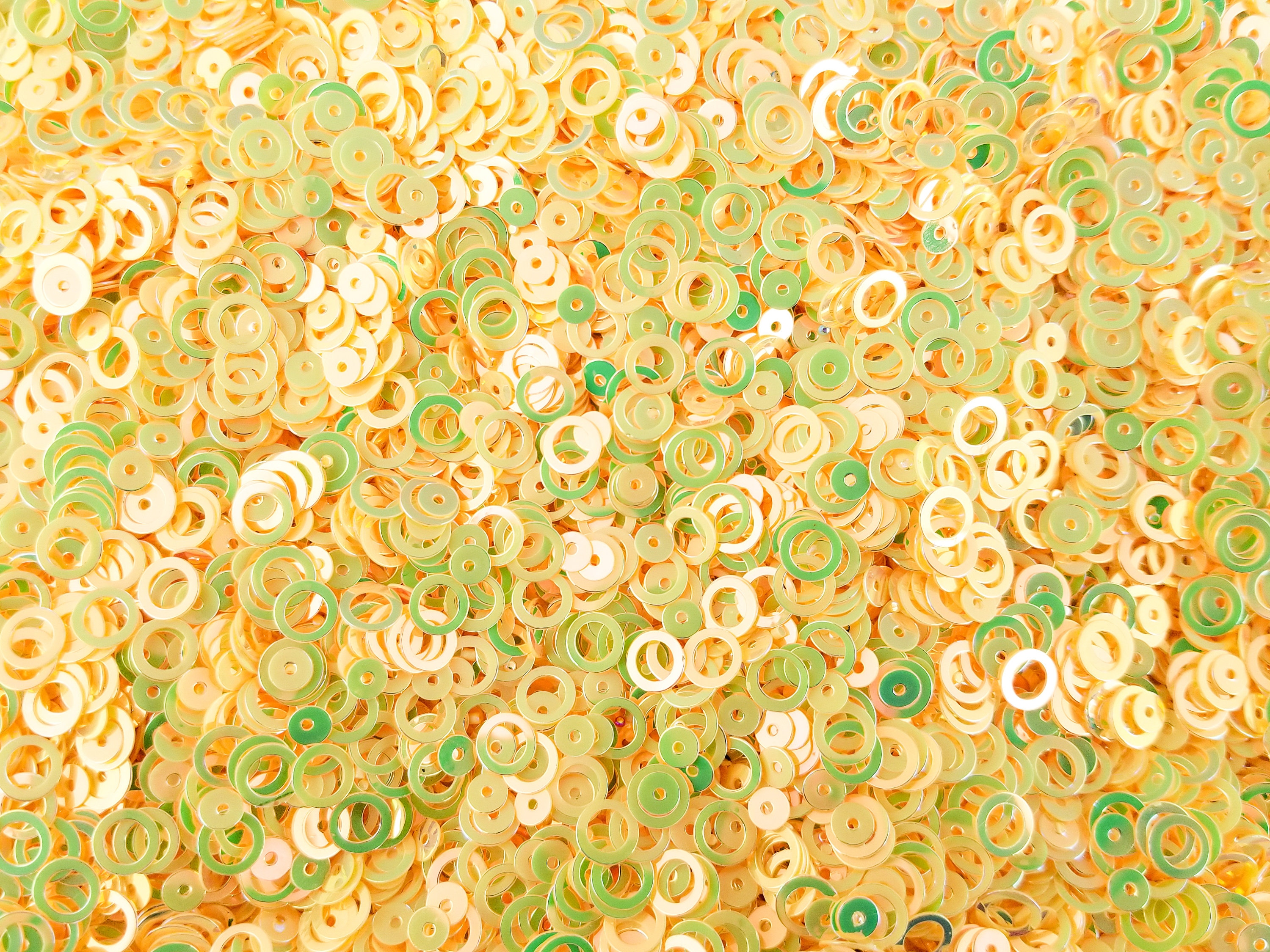 Iridescent Yellow Shift Round Circle Hollow Donut Glitter - Etsy