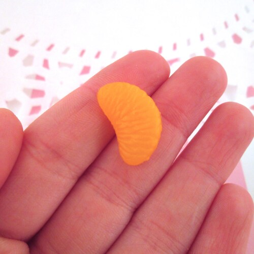 6 Larger 3D Miniature Orange Slice Cabochons Resin Hard Cabs - Etsy