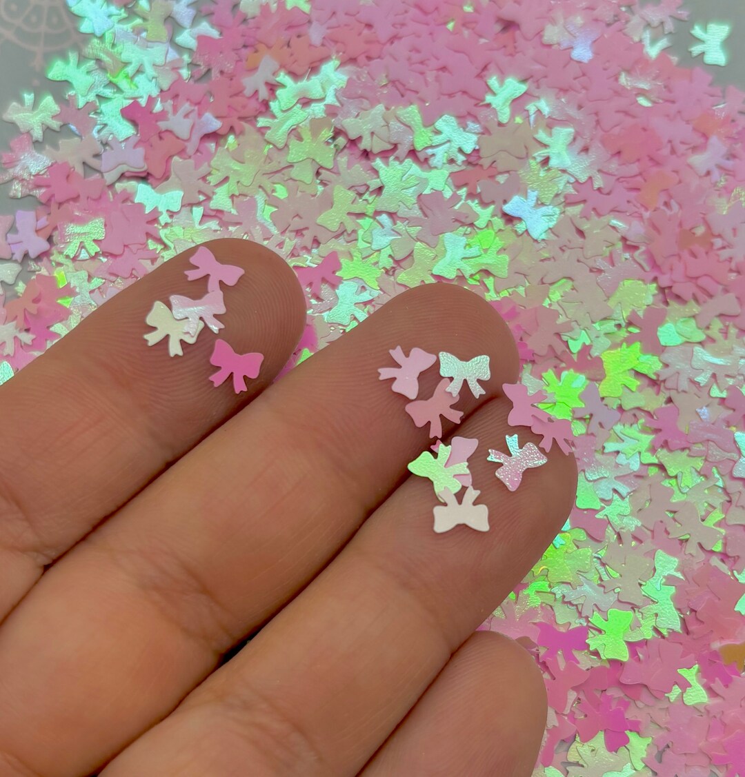 Pink Solvent Safe Bow Glitter Confetti, Ribbon Table Scatter, U150 - Etsy