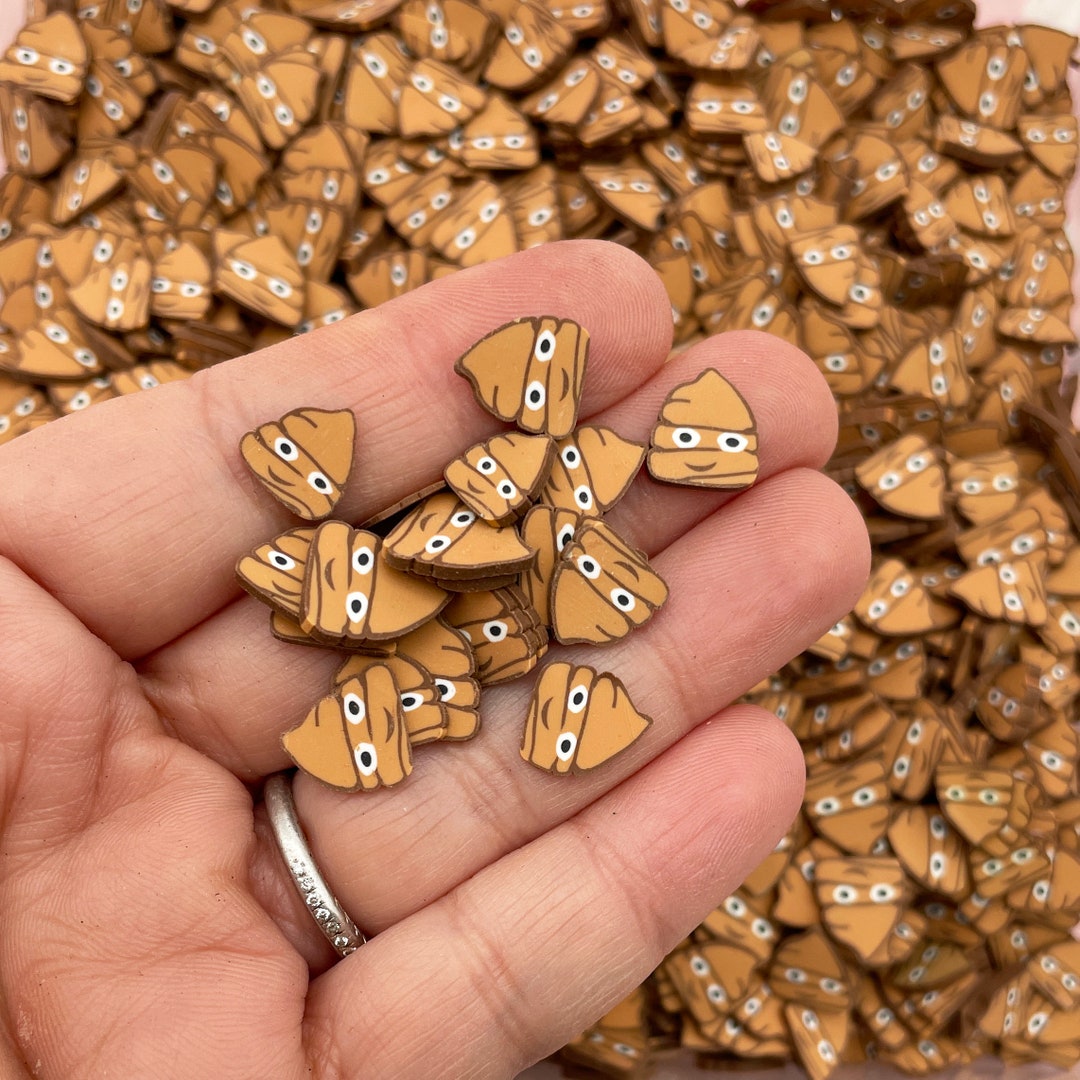 Large Polymer Clay Poop Emoji Turd Burglar Non Edible Sprinkles ...