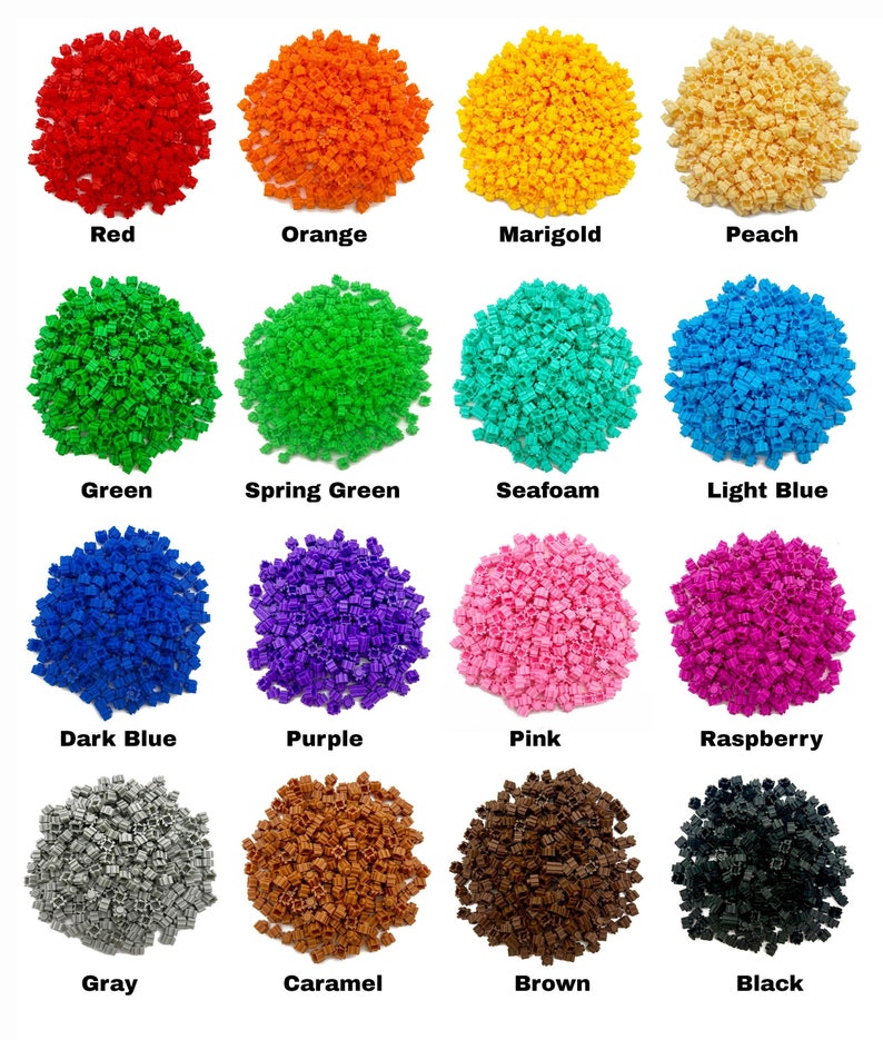 500 Pieces Colorful Micro Diamond Block Cube Beads, 8mm Locking ...