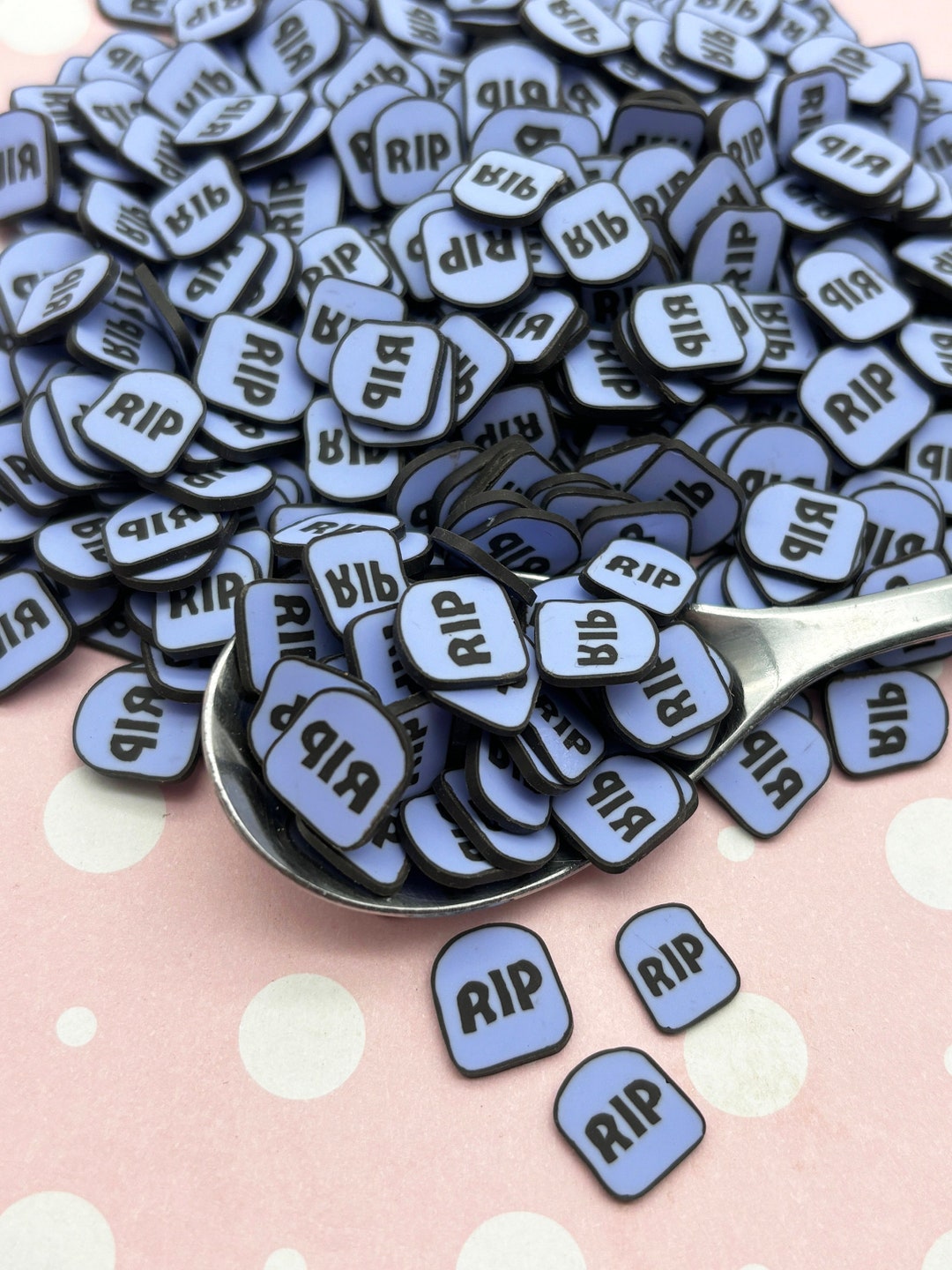 Larger Spooky Violet Grey RIP Halloween Tombstone Headstone Polymer ...