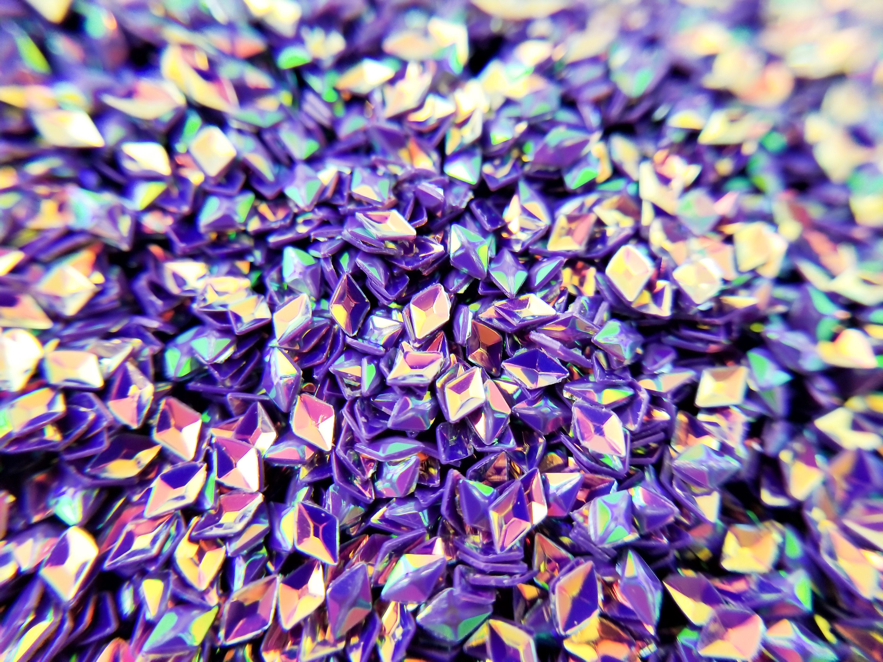Purple Iridescent Shift Rhombus Glitter, Diamond Glitter, 3D Glitter ...