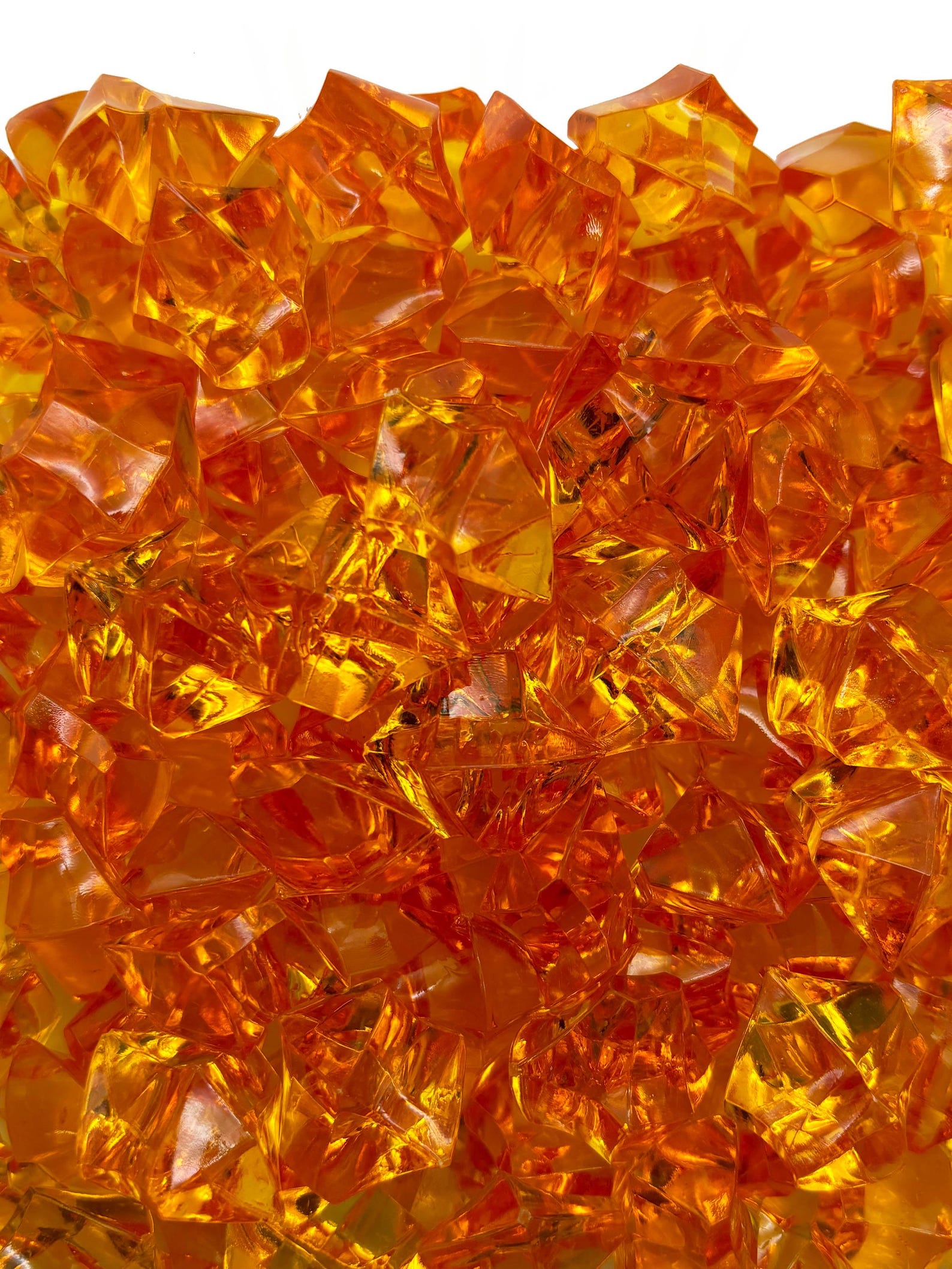 50g LARGE Transparent Orange Acrylic Gemstone Chunks, Resin Gem Stones ...