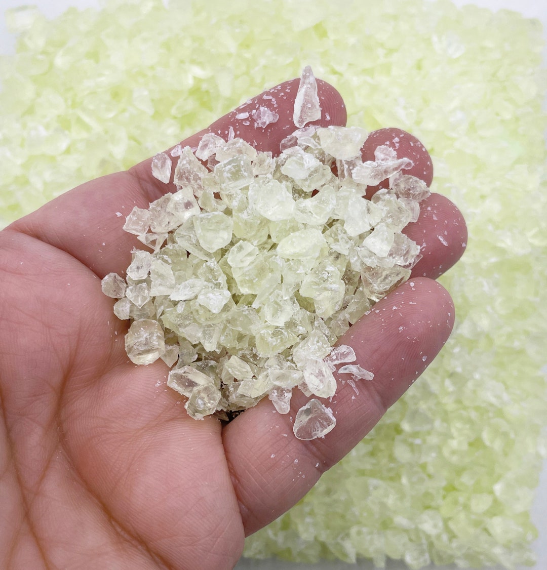 100g PALE YELLOW Acrylic Silica Sand, Fake Gemstone Chunks, Fake Lava ...
