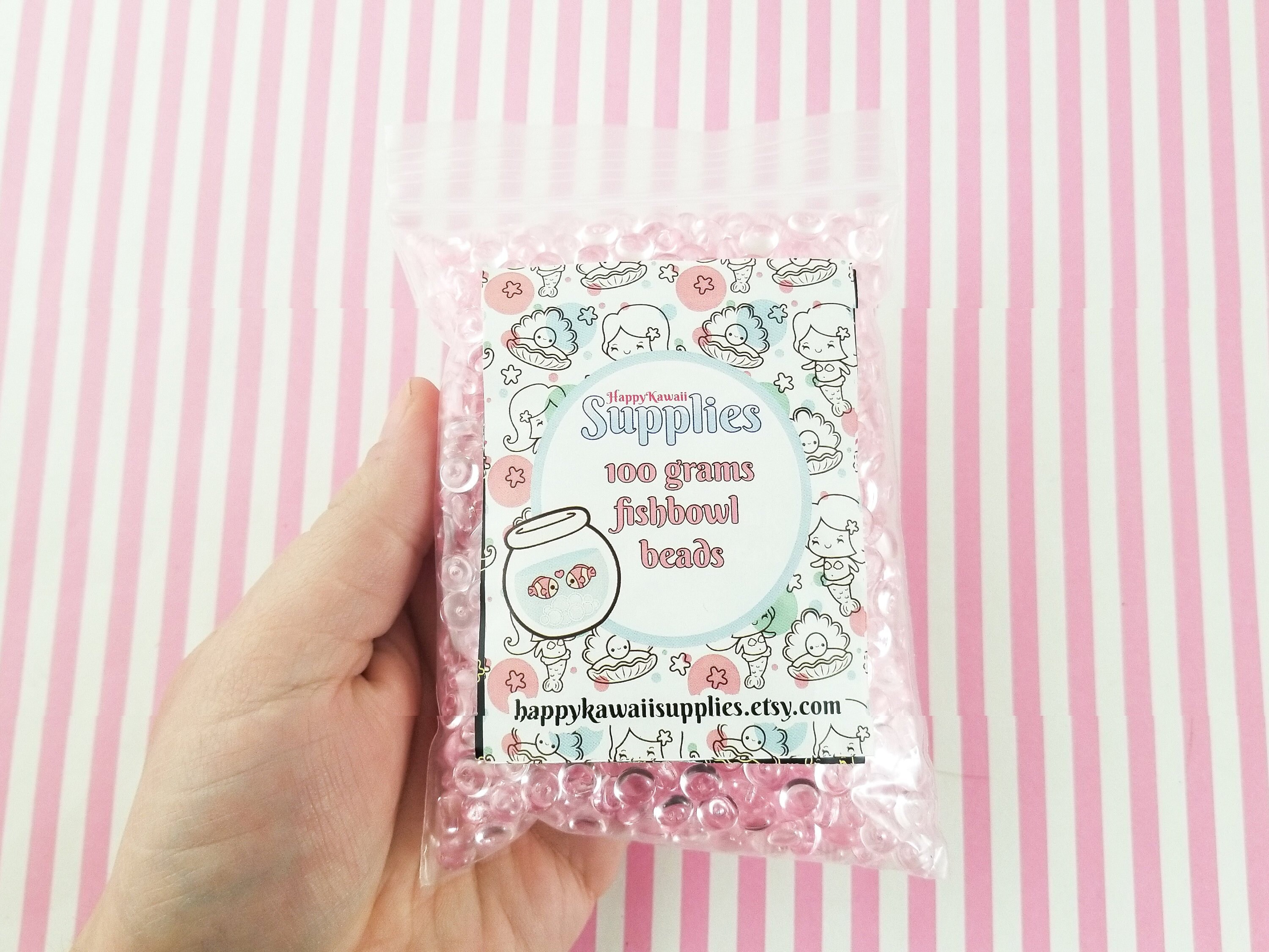 100 Gram 3 1/2 Ounces Pink Fishbowl Slushie Beads for - Etsy