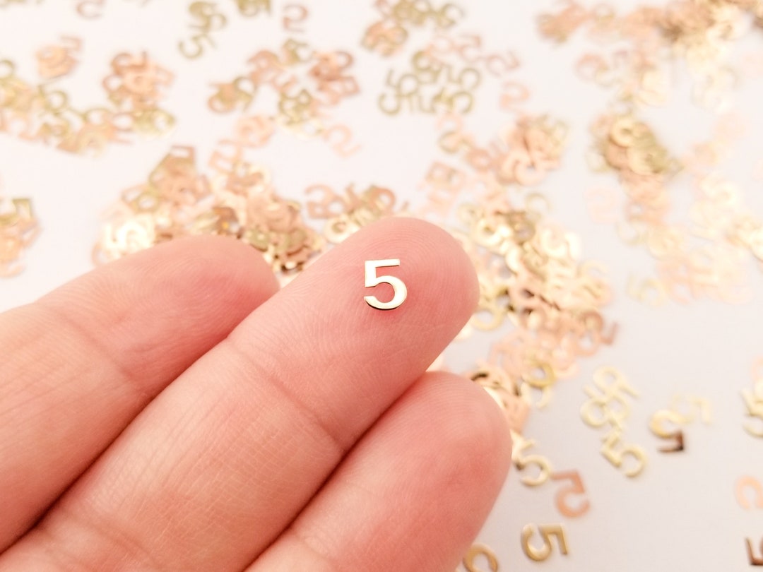 50 Tiny 5mm Gold Toned Metal Number Five Cabochons, Number 5 Cute ...