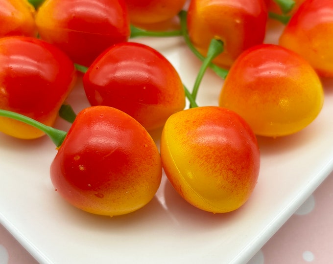 Fake Cherries, Large Realistic Cherries, Photo Prop Cherries, Faux ...