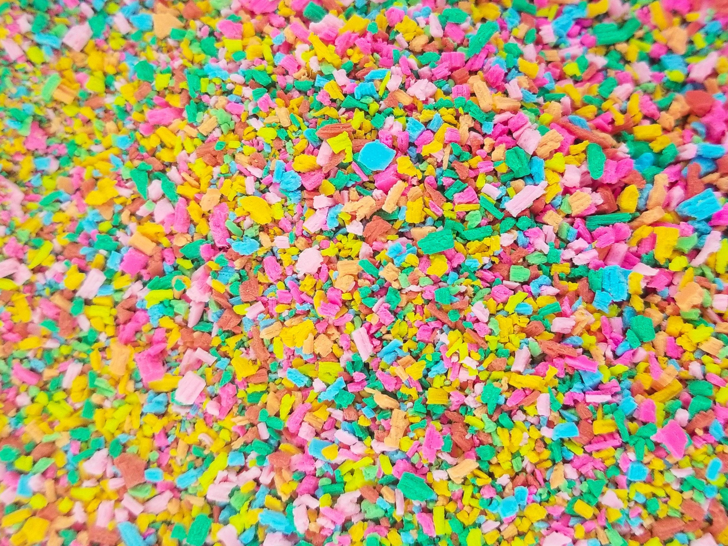 R122 Salmon Pink Dust Crunch Fake Candy Polymer Sprinkles Fruity ...