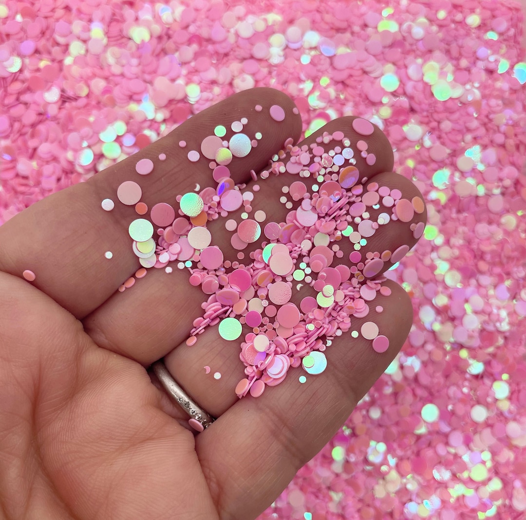 Pink Donut Bubbles Iridescent Shift Round Bubble Glitter F596 - Etsy