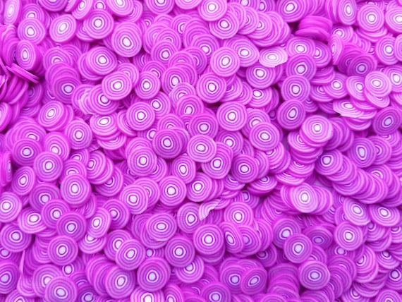 Large Purple Onion Slice Polymer Clay Kawaii Fake Sprinkles - Etsy