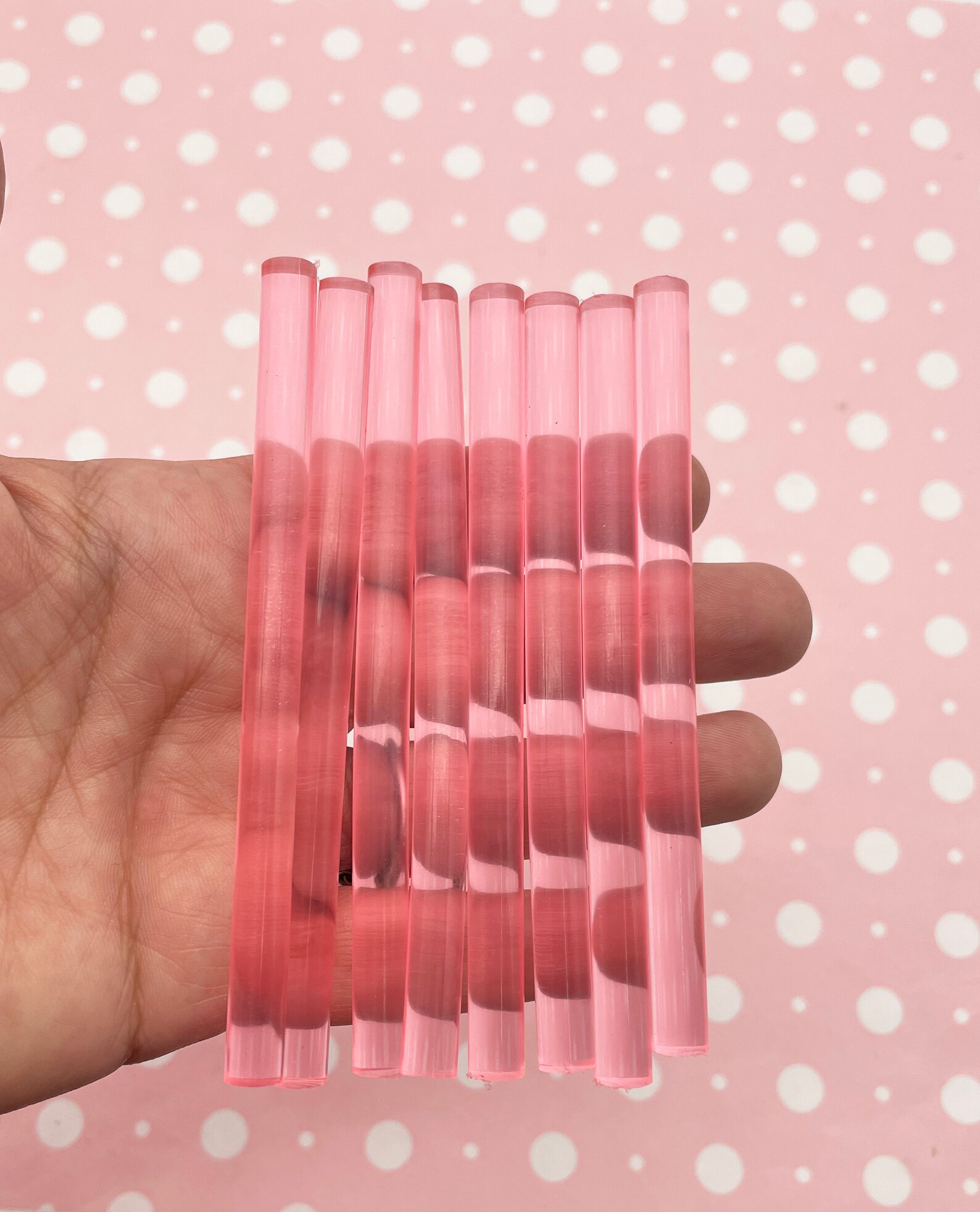 10 Pink Jelly Transparent Hot Pink Glue Sticks, Fruit Series Glue for ...