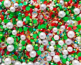 SERENITY Caviar Pearl Rhinestone Mix Resin Rhinestones Faux | Etsy