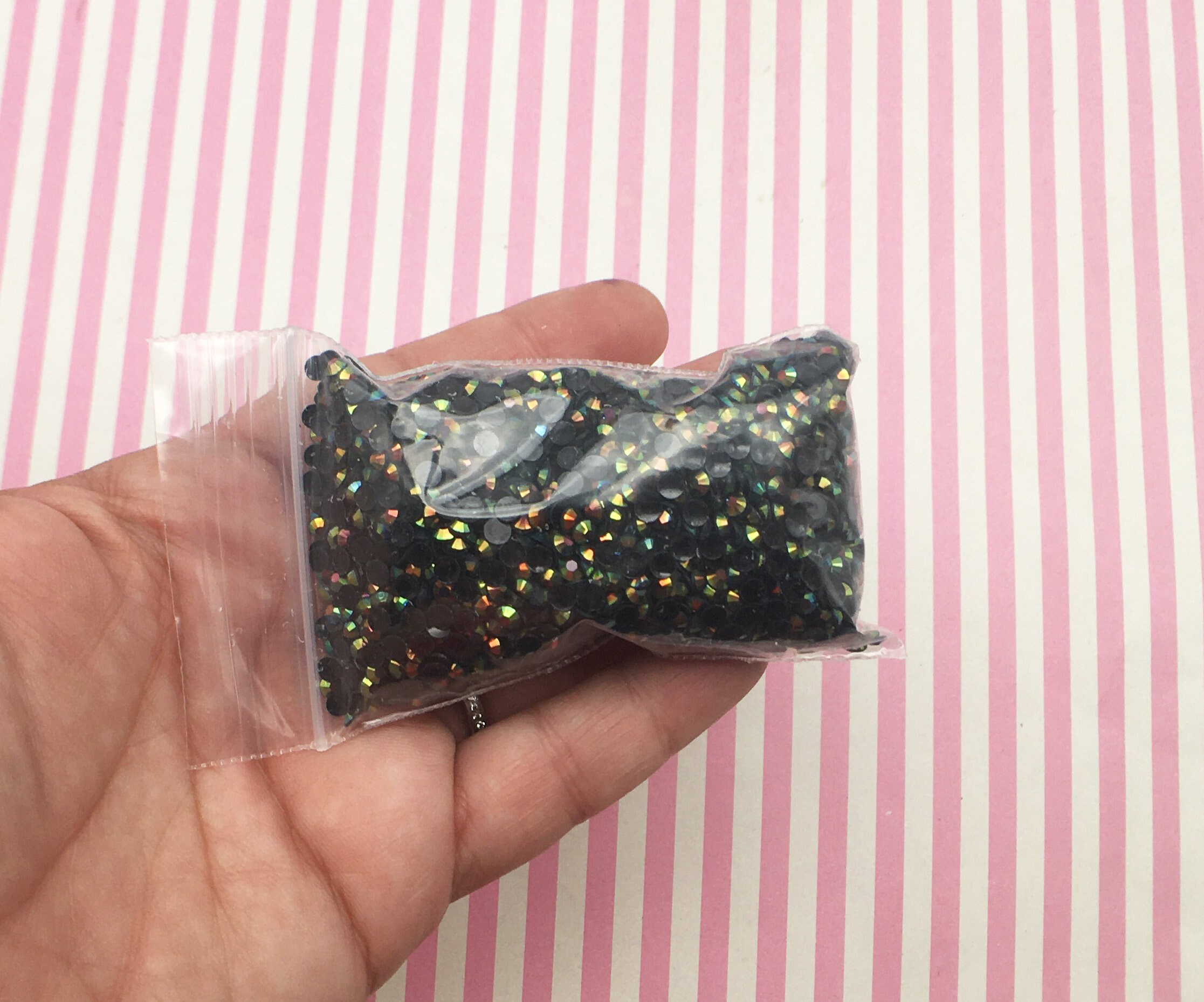 3mm Oil-slick Green Black AB Jelly Rhinestones Flat Backed - Etsy