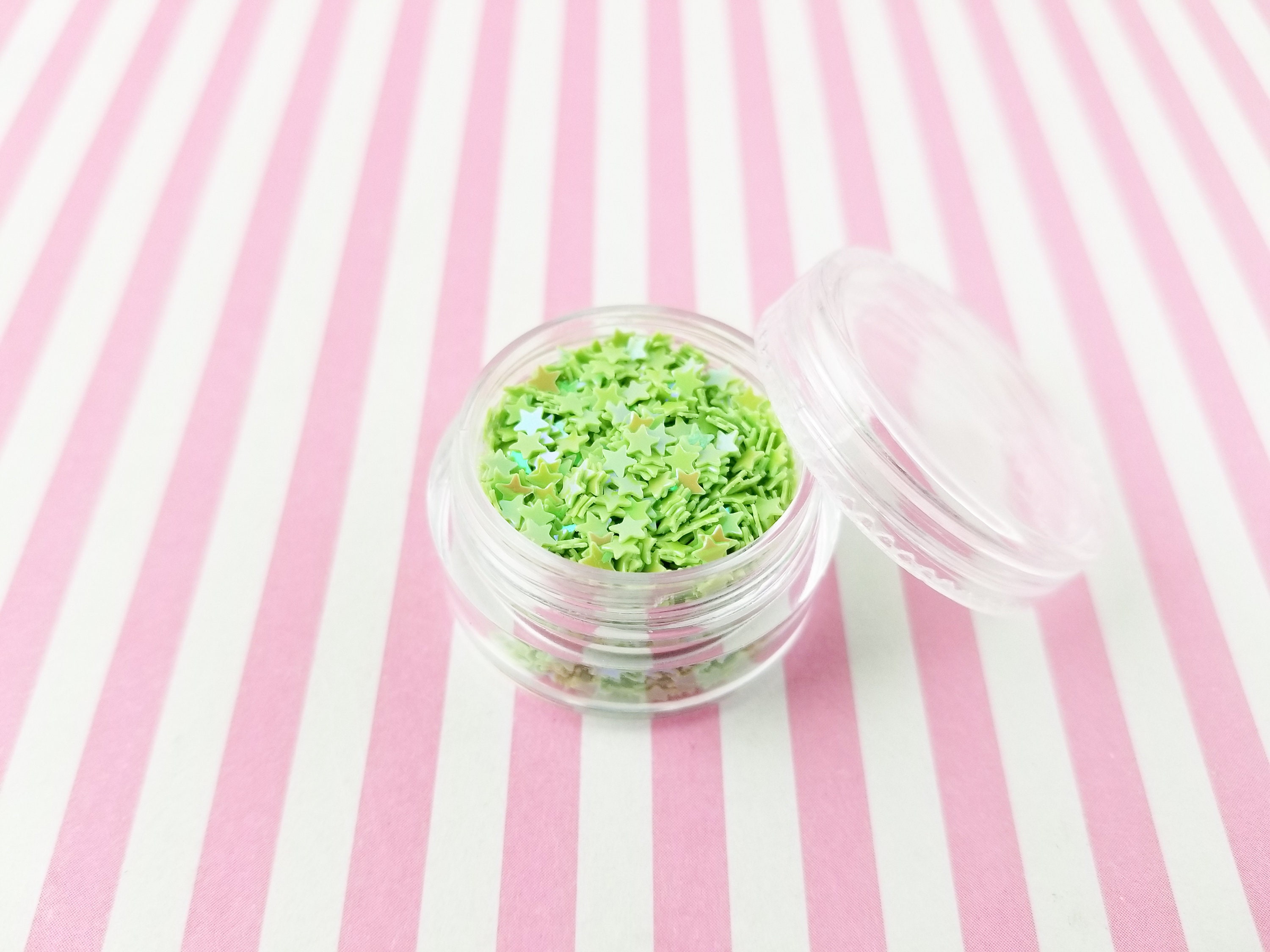 Spring Green Iridescent Shift Star Glitter Kawaii Decoden - Etsy