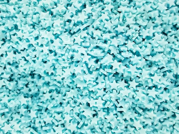 PASTEL BLUE STAR Sprinkle Mix Polymer Clay Fake Sprinkles - Etsy