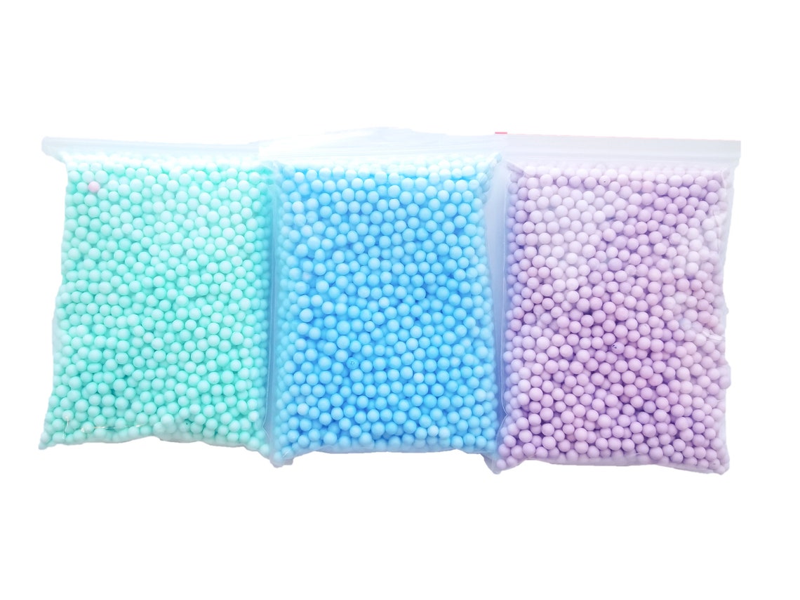 Large Pastel Foam Beads for Slime Approx. 6-8mm Approx. 2.5 - Etsy