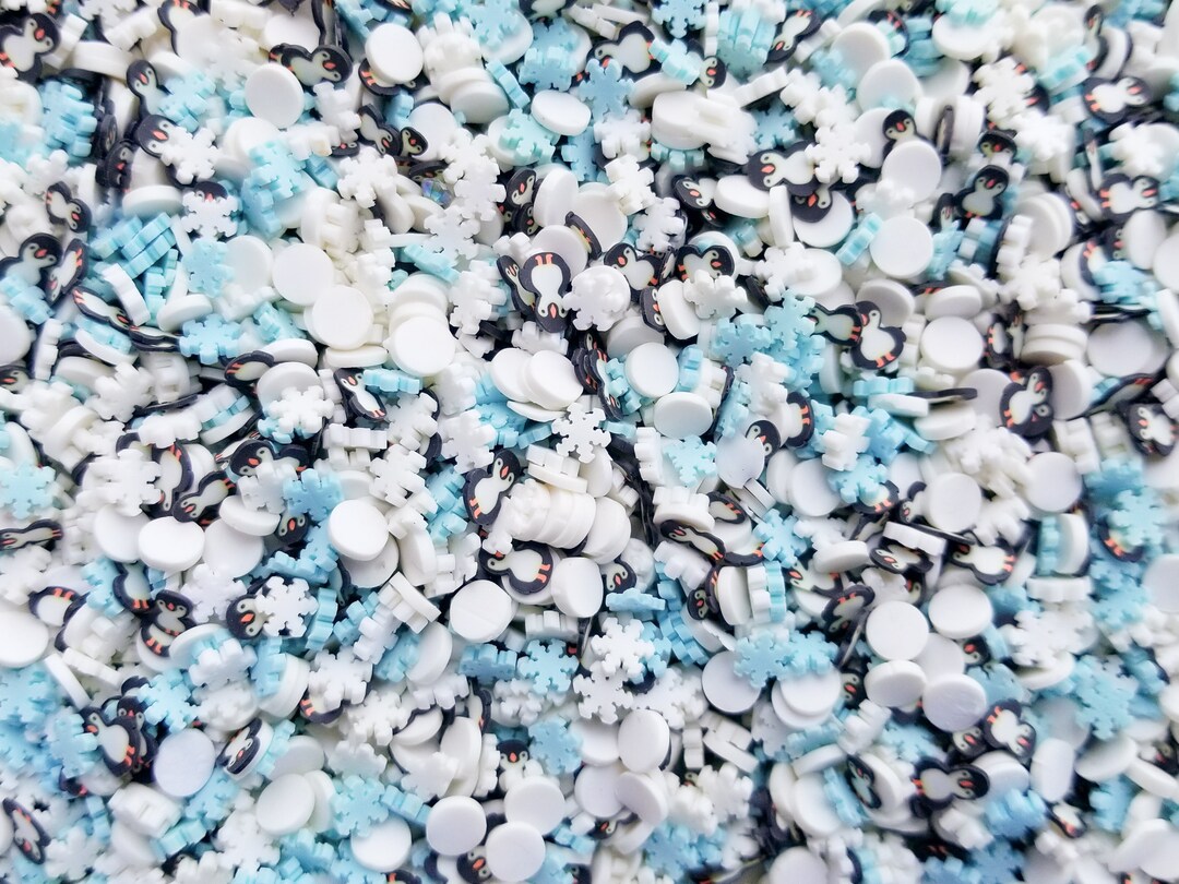 Waddle World, Christmas Snowflake Sprinkle Mix, Polymer Clay Fake ...