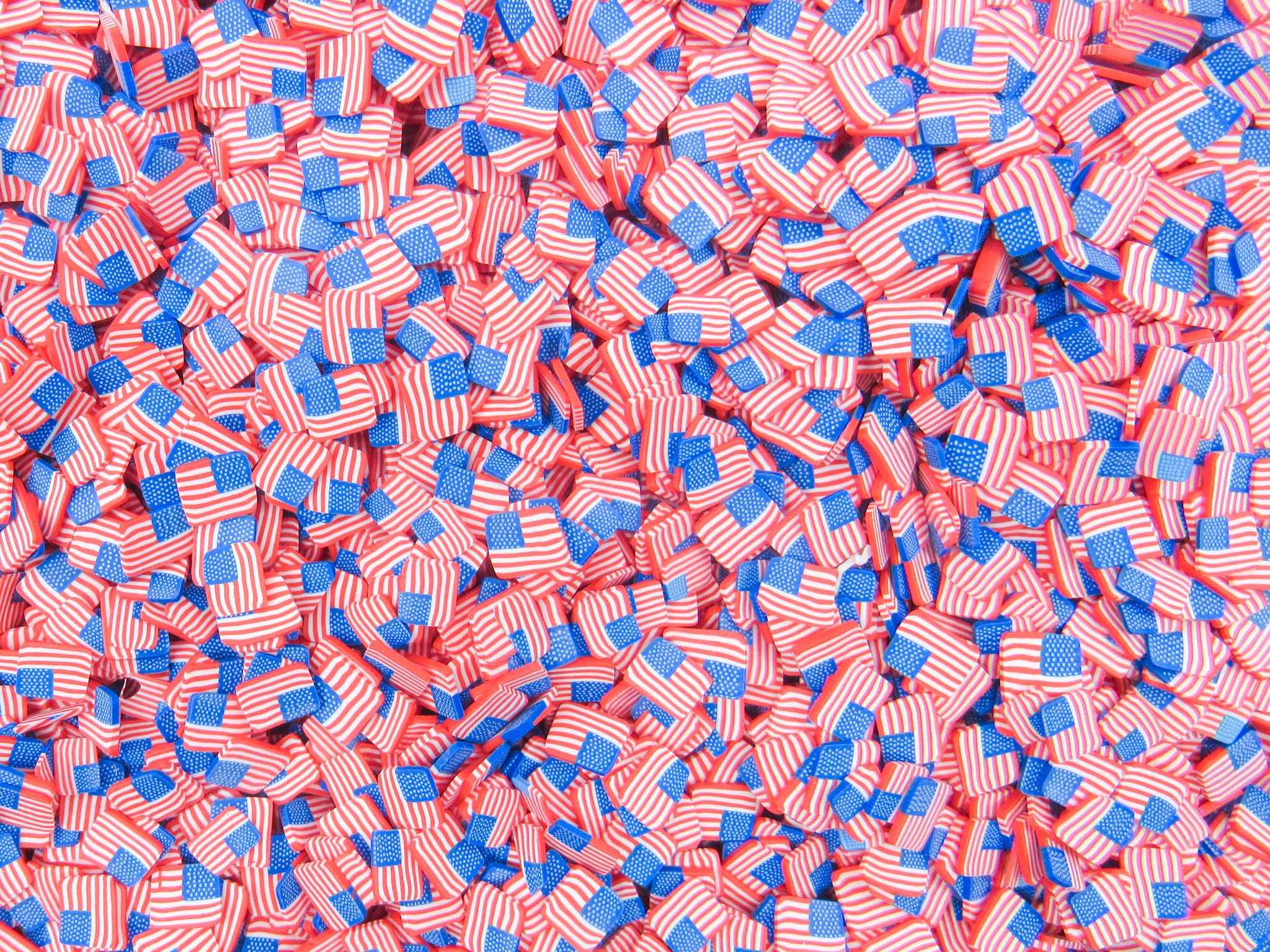 Patriotic American Flag Polymer Clay Slices, Nail Art Slices, Non ...