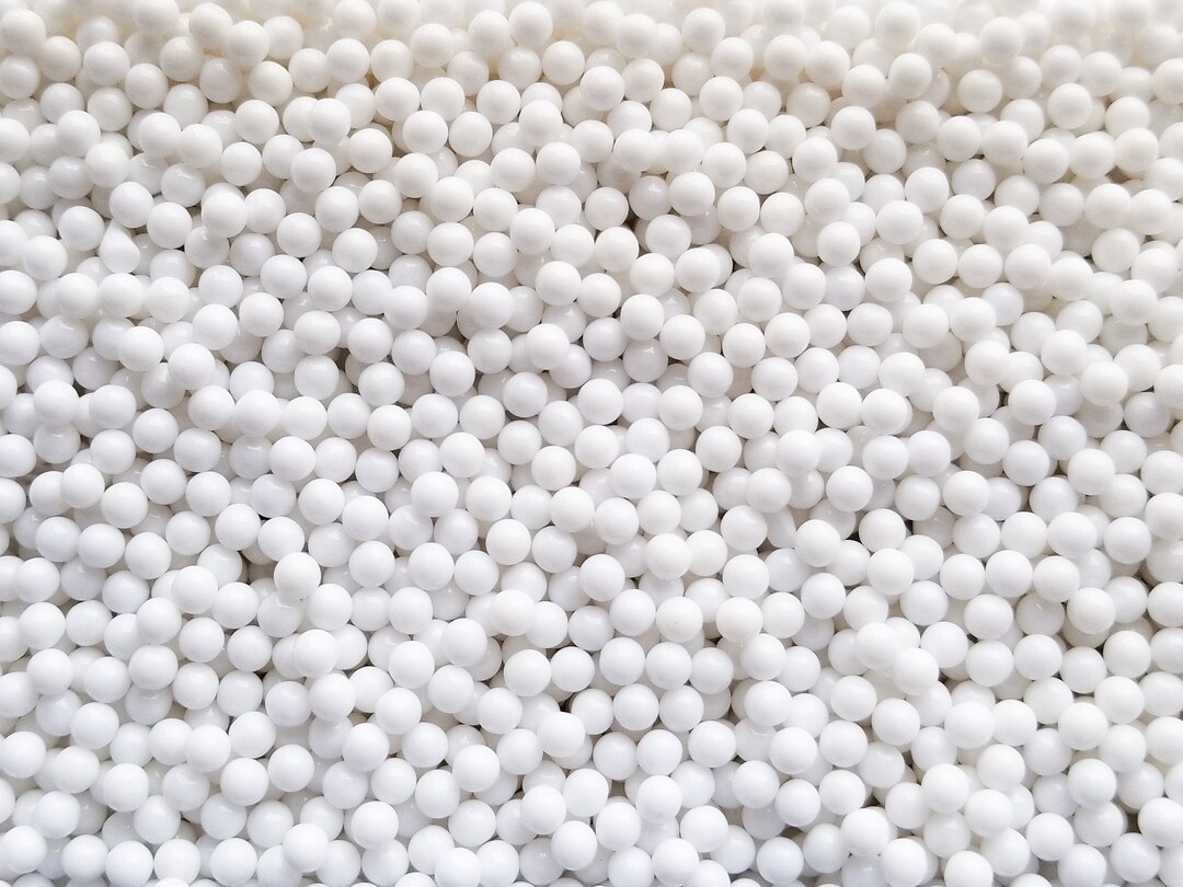 WHITE TAPIOCA BOBA Caviar Pearls, 4mm, Faux Nonpareil Acrylic Dragees ...