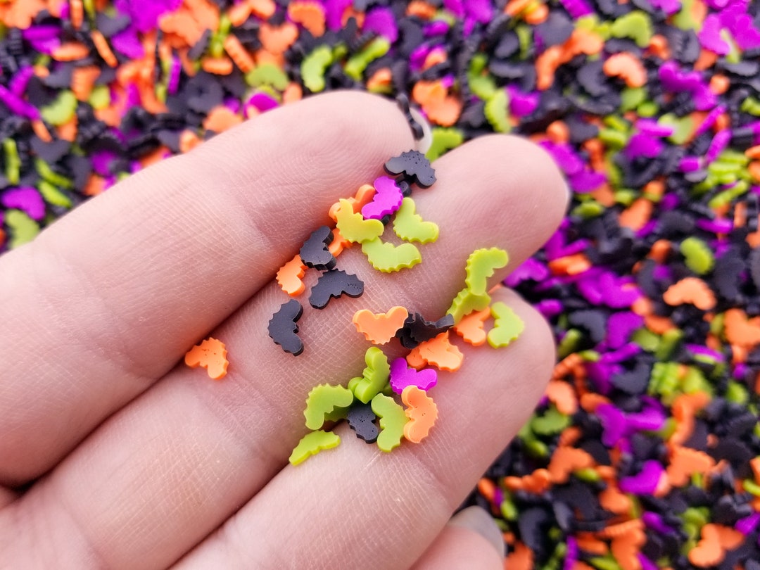 6mm Bat-fetti Bats Halloween Polymer Clay Spooky Sprinkles, Fake Bake ...