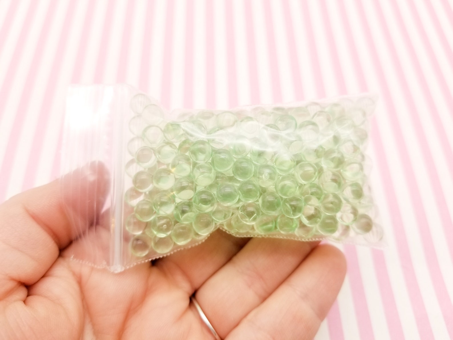 Mint Green 6mm Translucent Pearls Popping Boba Resin Gumball | Etsy