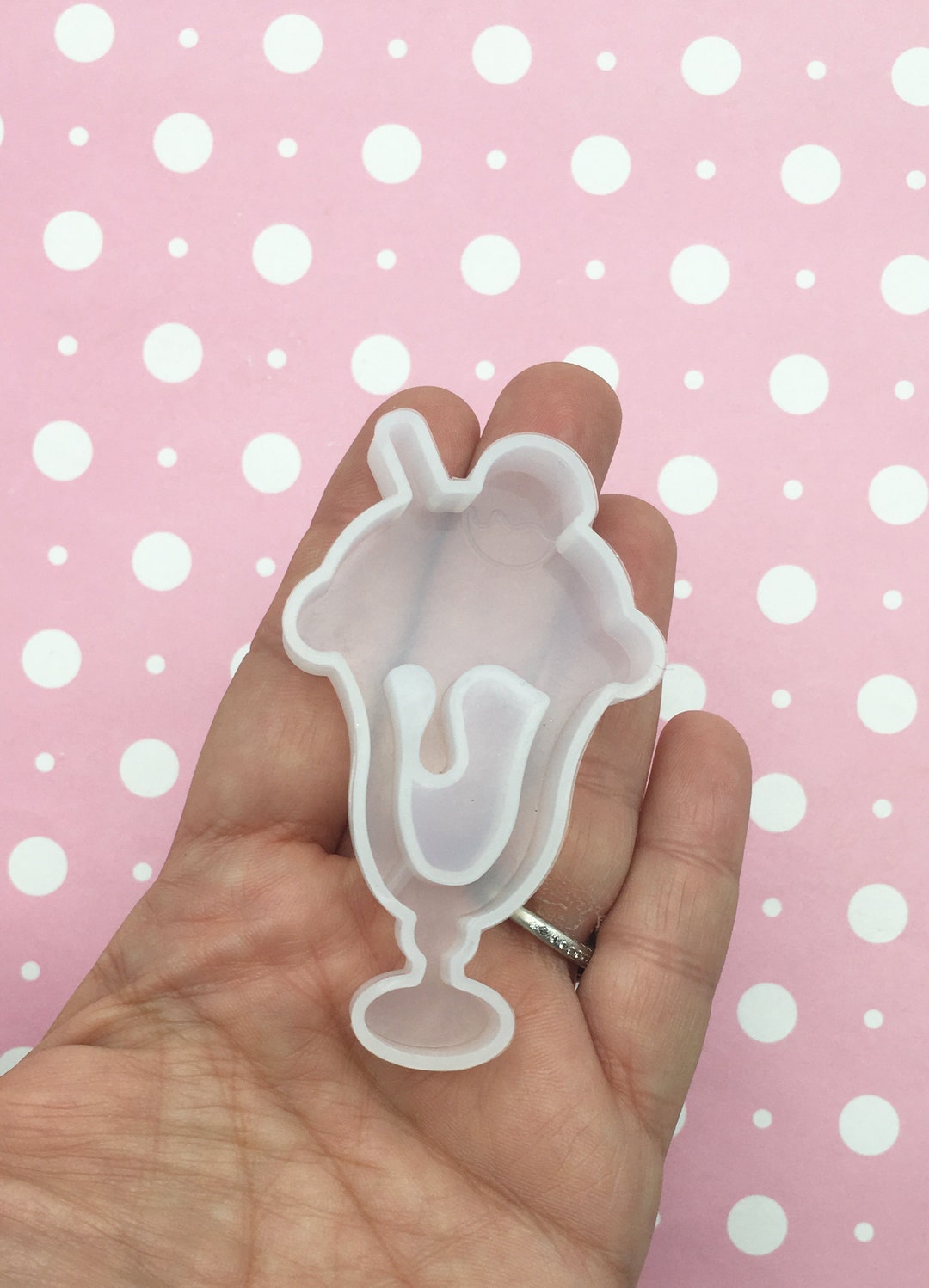 42x70mm Ice Cream Sundae Shaker Uv Mold for Cabochons Charms Pendants ...