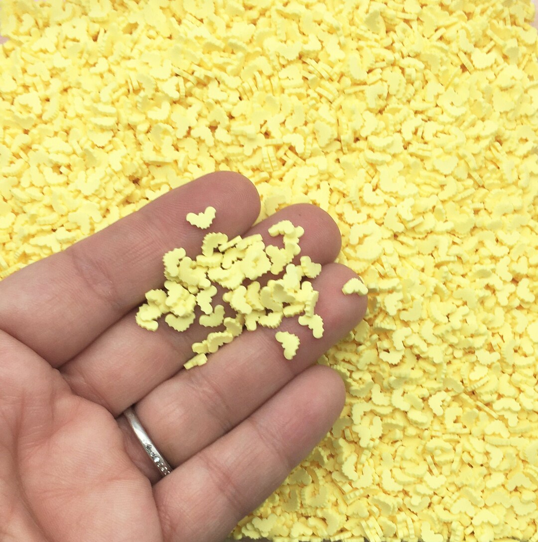 Pastel Yellow Bat Halloween Polymer Sprinkles, Spooky Faux Sprinkles ...