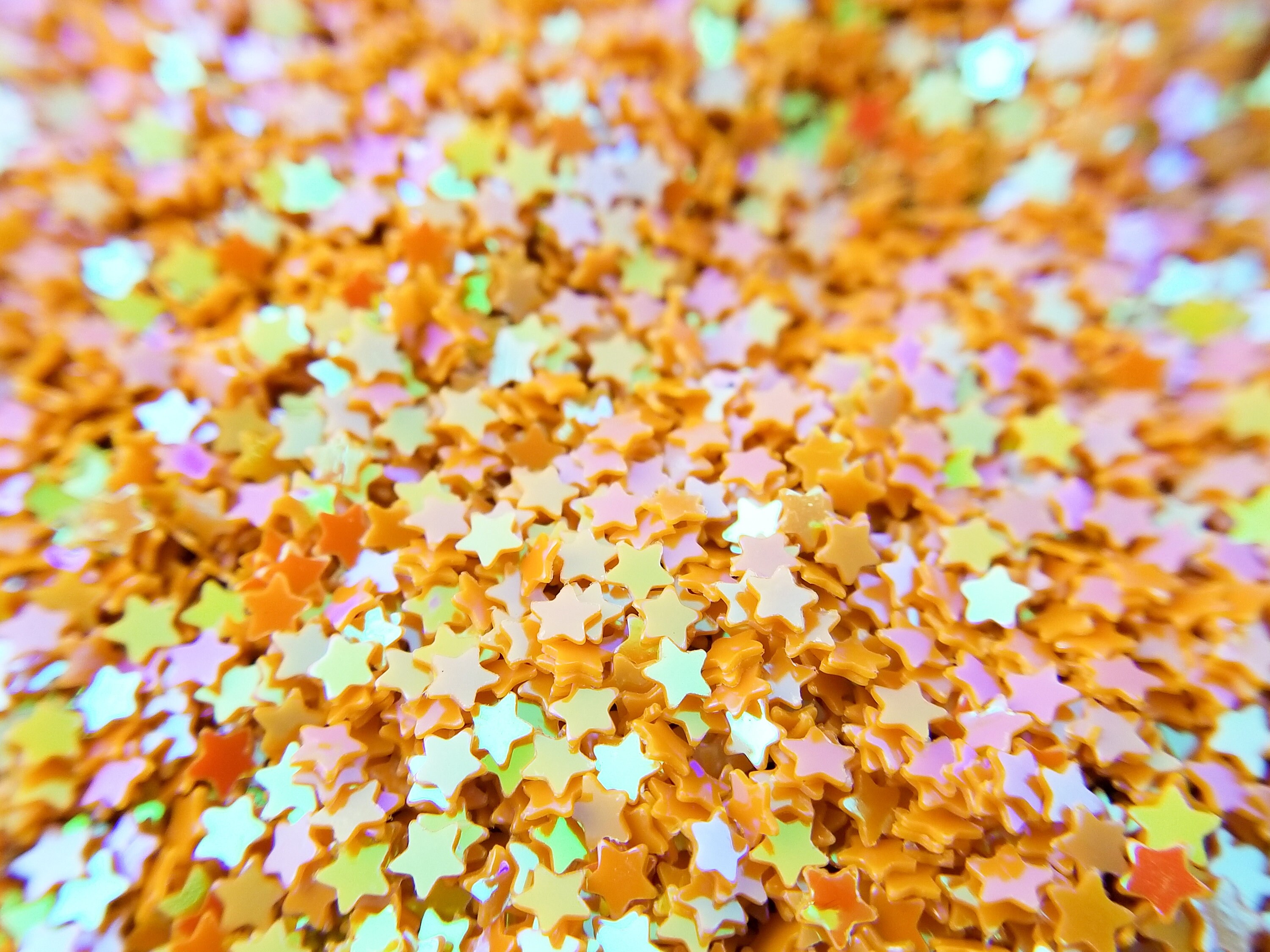 Dark Orange Iridescent Shift Star Glitter Kawaii Decoden - Etsy
