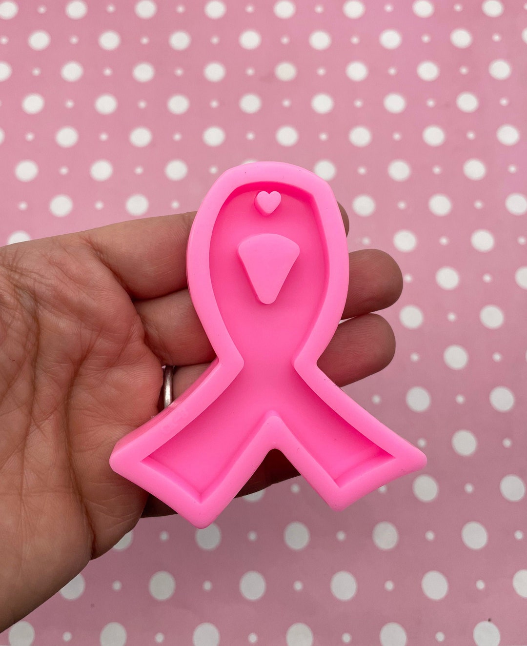 Cancer Ribbon Pendant Charm Silicone Mold for Resin Etc, Key Chain ...