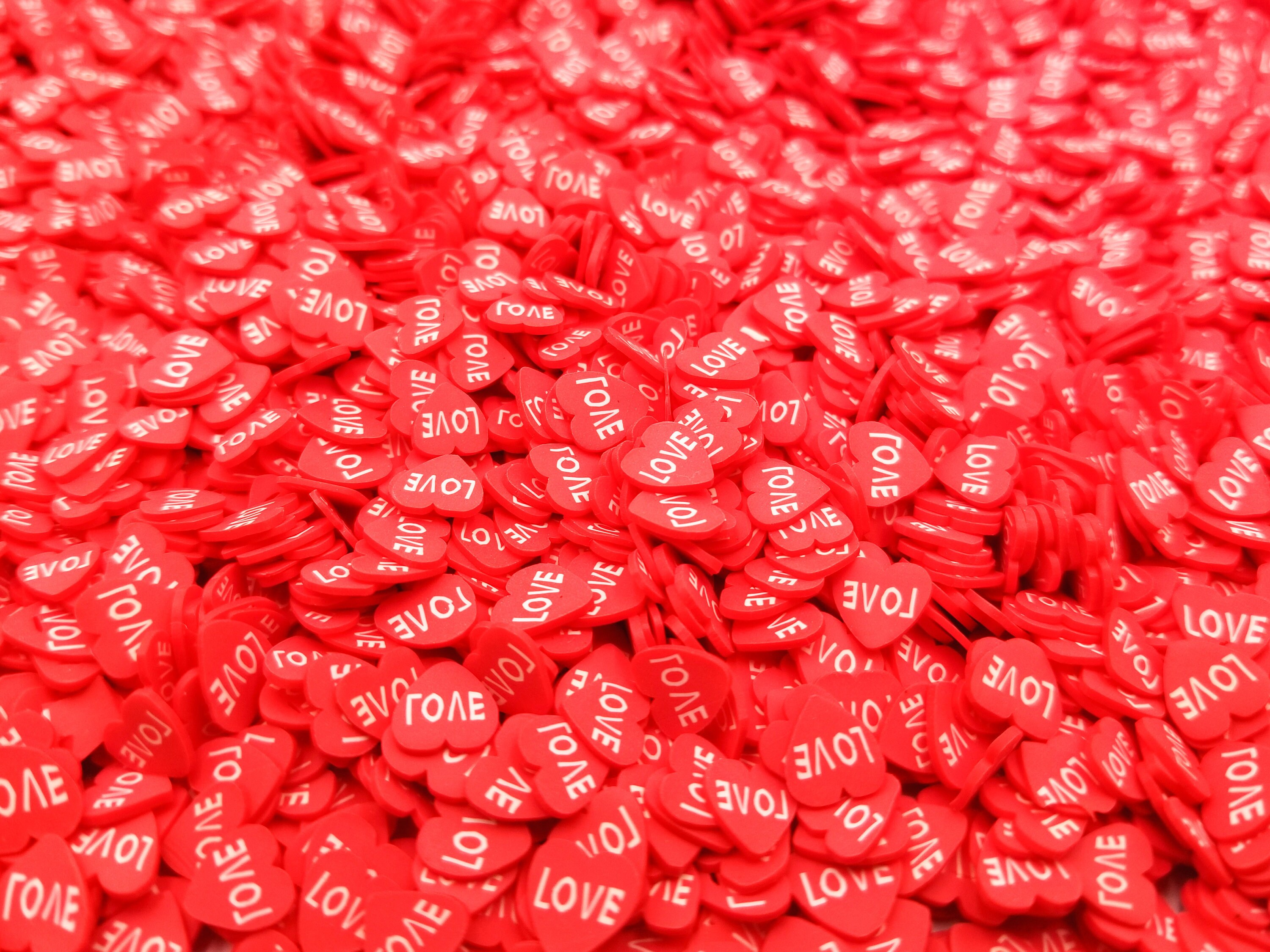 Small Red Conversation Love Heart Mix Polymer Clay Valentine - Etsy