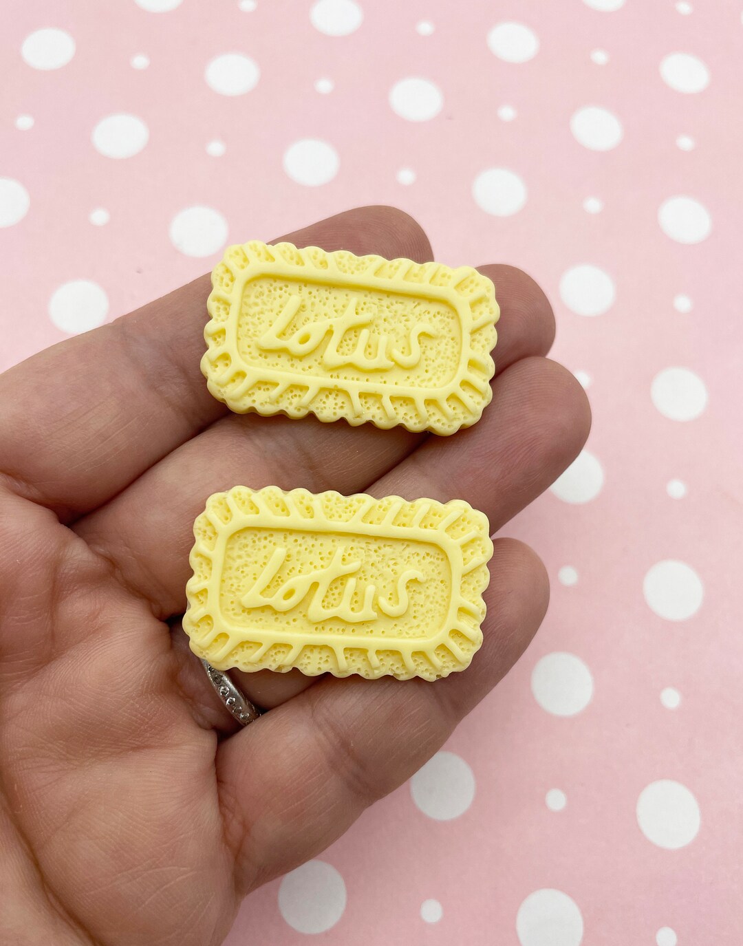 8 Flatbacked Resin Cracker Biscuit Cookie Cabochons, Acrylic Plastic ...