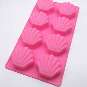 8 Cavity Huge Seashell Clam Shell Mold, Great for Soap, Candles, DIY ...