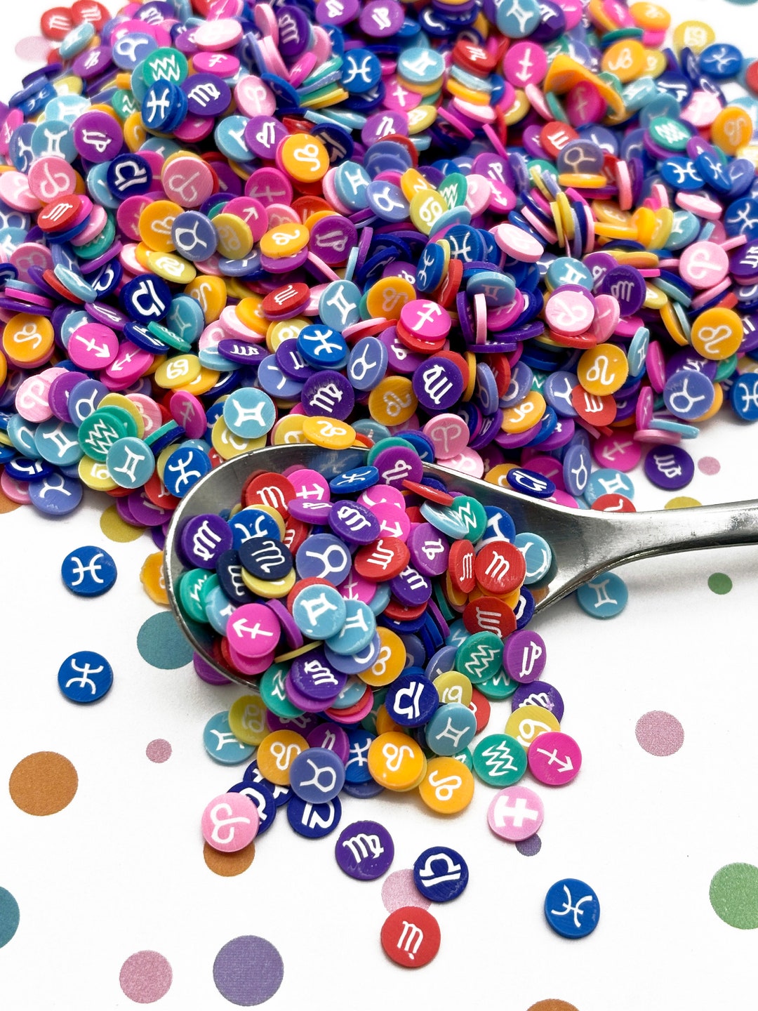ZODIAC MIX, Non Edible Bright Polymer Clay Fake Sprinkles, Decoden ...