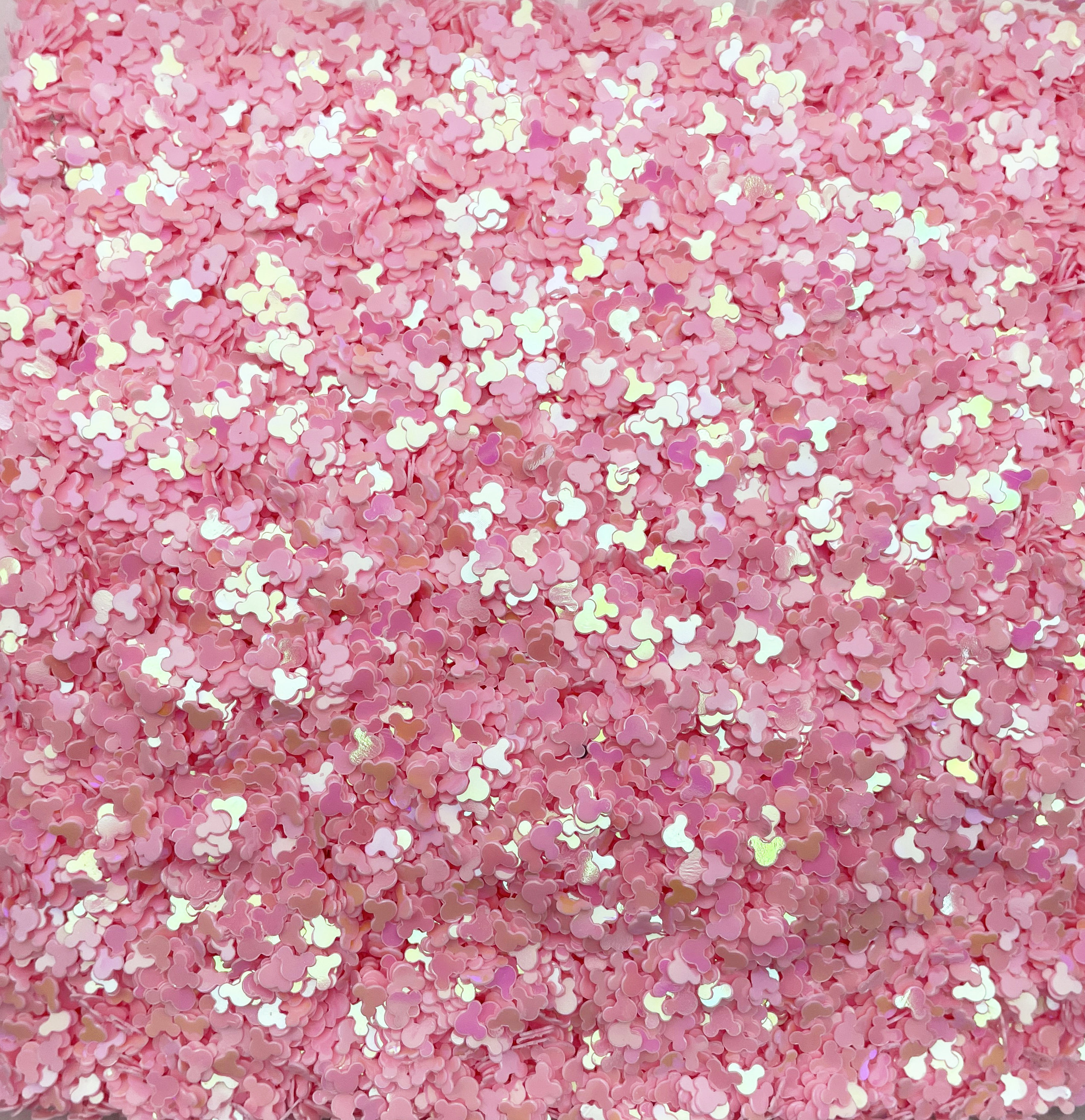 Pastel Pink Mouse Ears Iridescent Shift Glitter Resin - Etsy
