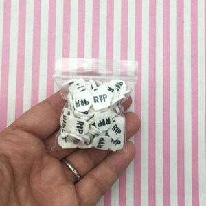 Larger Spooky RIP Halloween Tombstone Headstone Polymer Clay Sprinkles ...
