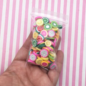 10mm Polymer Clay Fruit Slices, Nail Art Slice Sprinkles, Faux Fruit ...
