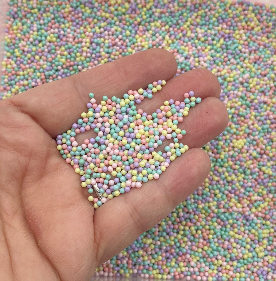 NON EDIBLE Pastel Party Easter Nonpareil Glass Sprinkles, 2mm Pick Your ...