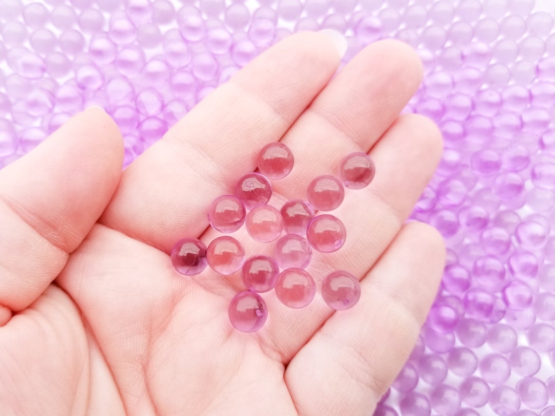 Lavender Purple 8mm Translucent Pearls, Popping Boba Resin Gumball ...