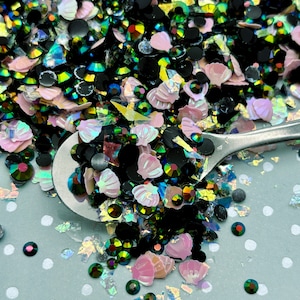 Marina Rhinestone Mix With Shell Glitters and Cellophane, Resin ...