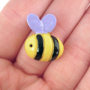 6 Multicolor Honey Bee Cabochons, Cute Bug Cabs, 1284 - Etsy