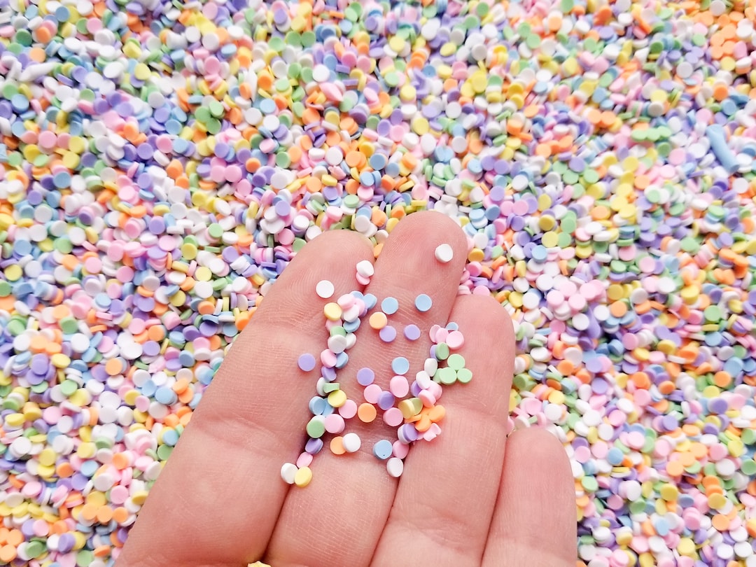 3mm Mini Pastel Rainbow Polymer Clay Round Confetti Sprinkles, Fake ...