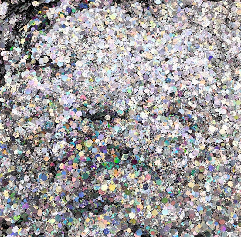 Silver Hologram Pixie Dust Assorted Shape Solvent Resistant - Etsy