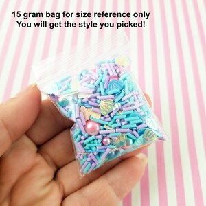 CLAM SHELL BIKINI Mermaid Caviar Pearl Polymer Clay Sprinkle Mix ...