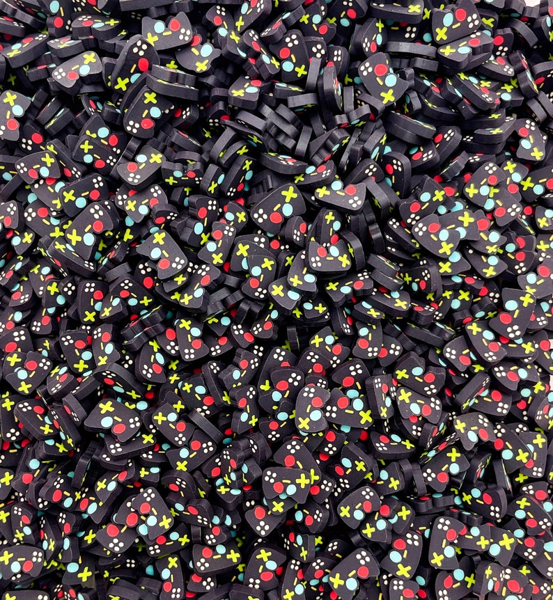 Game Controller Polymer Clay Gamer Slices Faux Sprinkles - Etsy