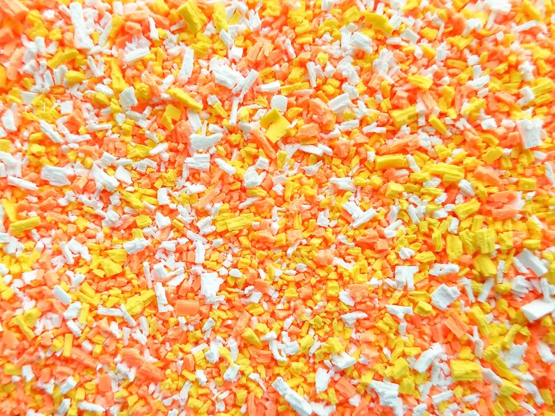 Candy Corn Crumble Halloween Fruity Pebbles Polymer Clay - Etsy Sweden