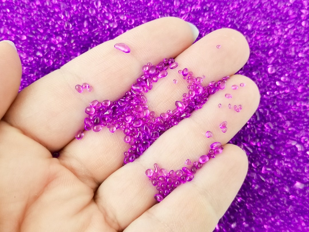 Purple Glass Assorted Microbeads, Multisize No Hole Seed Beads Sprinkle ...