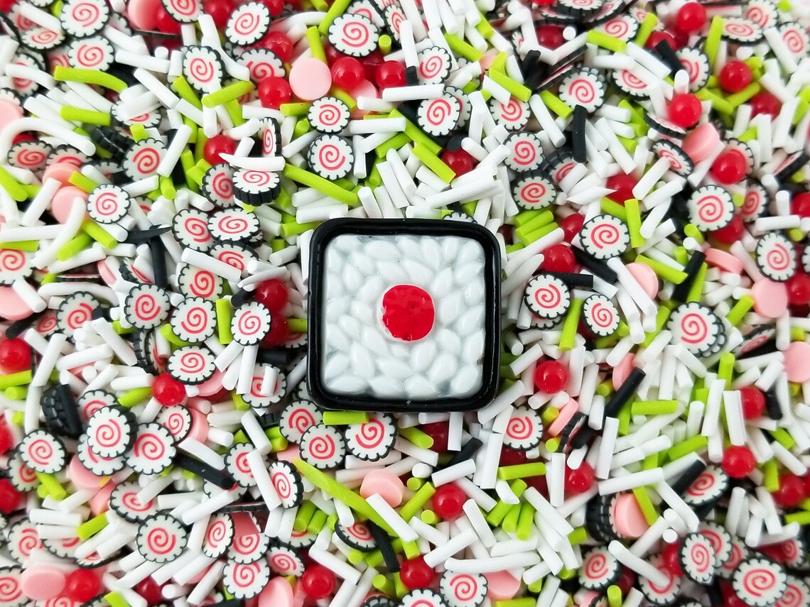 I Dream of Sushi Sprinkle Mix With 1 Sushi Cab, Polymer Clay Fake ...