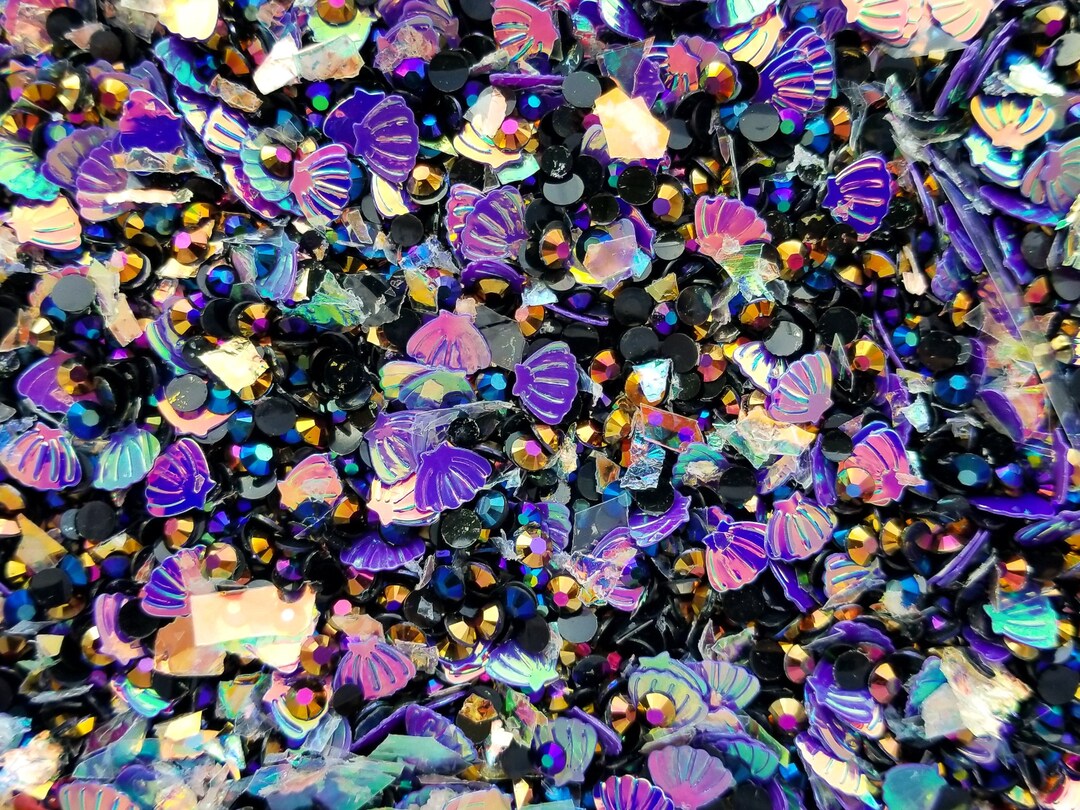 Sirene Rhinestone Mix With Shell Glitters and Cellophane, Resin ...