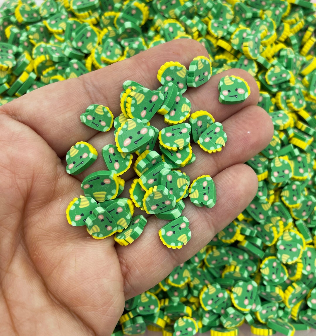 10mm Green Dinosaur Dragon Polymer Clay Sprinkles, Non Edible Fake Bake ...